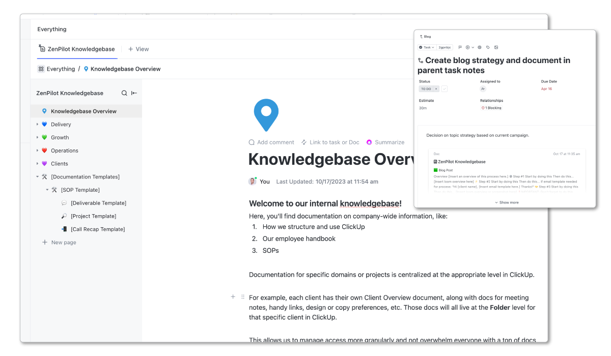How to Create an Internal Wiki in ClickUp